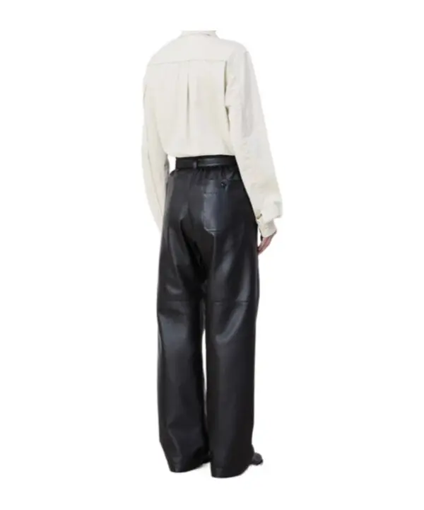 LEMAIRE Pleat Detailed Belted Straight Leg Pants