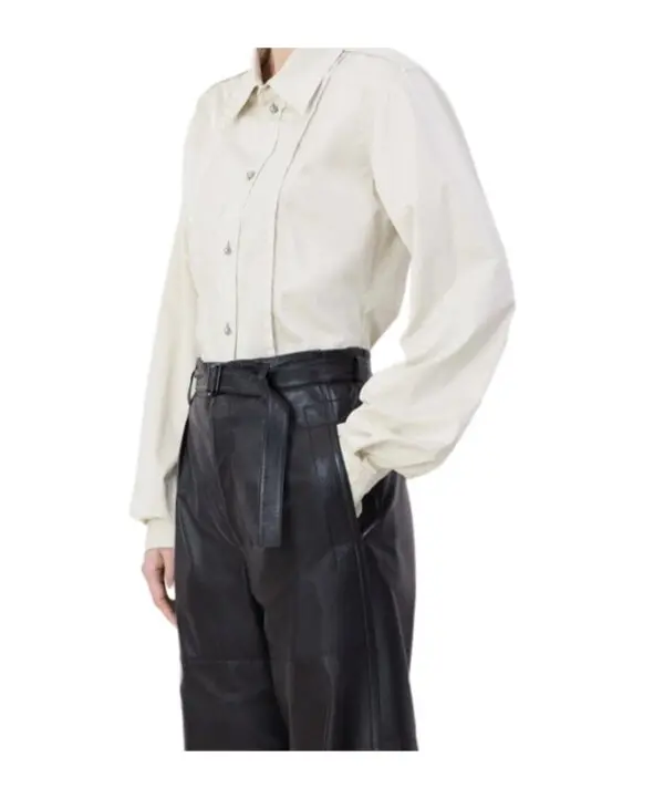 LEMAIRE Pleat Detailed Belted Straight Leg Pants