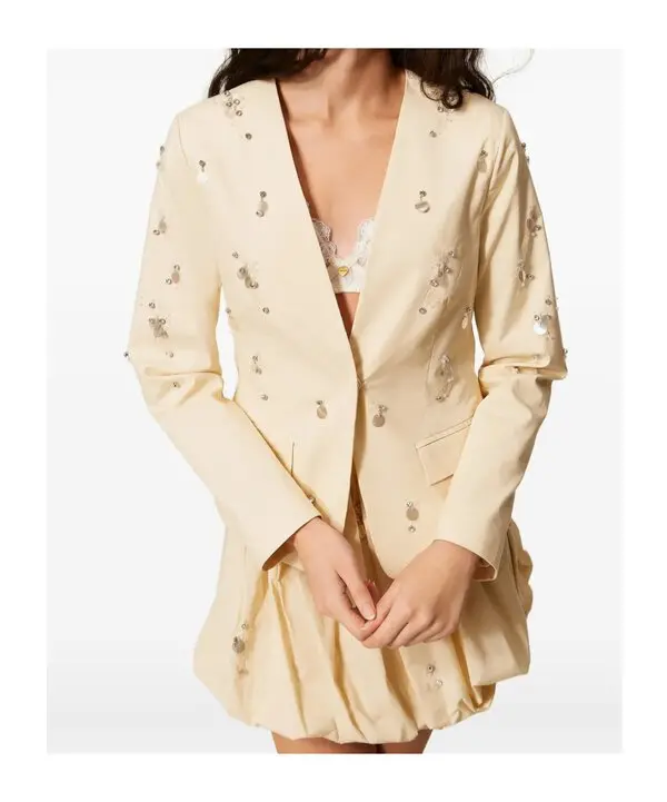TWINSET Sequin-embellished V-neck Blazer