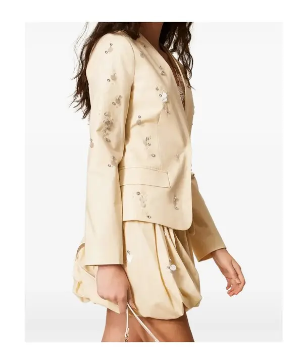 TWINSET Sequin-embellished V-neck Blazer