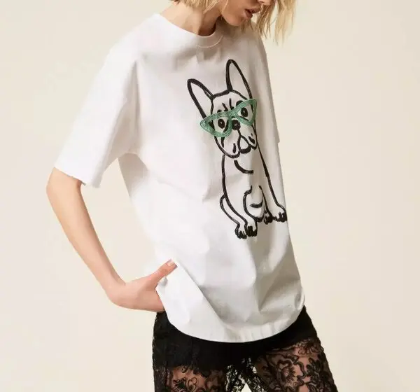 TWINSET Bulldog-printed T-shirt