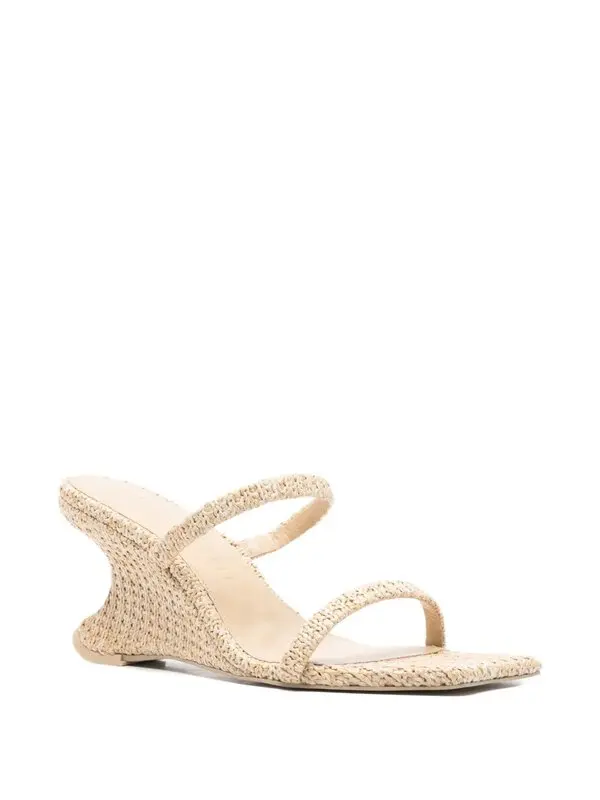 Cult Gaia Raven Woven Wedge Sandals
