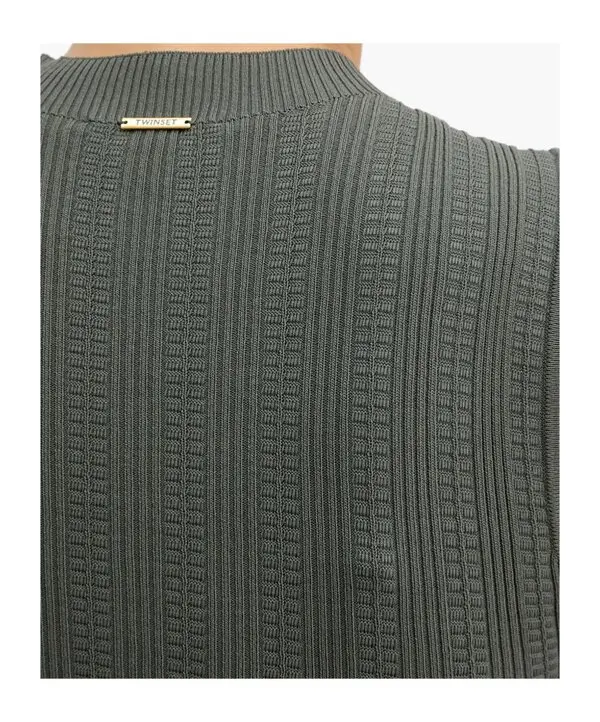 TWINSET Ribbed-knit Sleeveless Dress