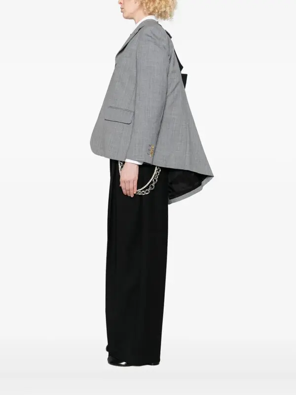 Comme Des Garçons Pinstriped Two-tone Jacket
