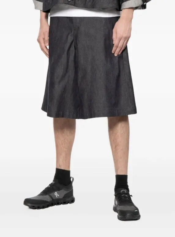 Comme Des Garçons Wide-leg Denim Shorts