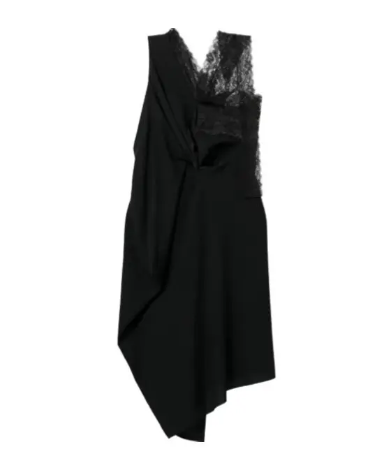Junya Watanabe Asymmetric Draped Gathered Midi Dress