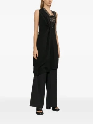 Junya Watanabe Asymmetric Draped Gathered Midi Dress