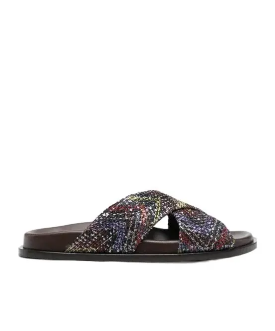 Missoni Criss-cross-strap Sandals - Black
