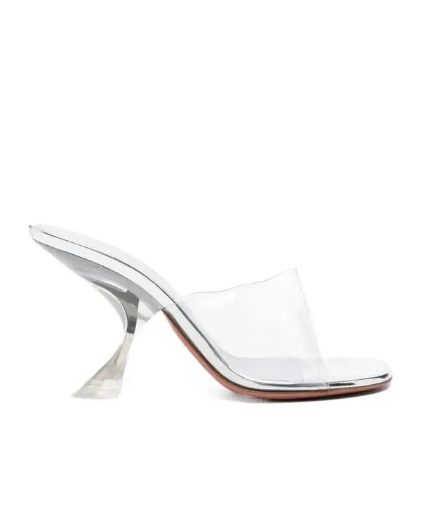 Amina Muaddi 90mm Taylor Glass Slipper Sandals