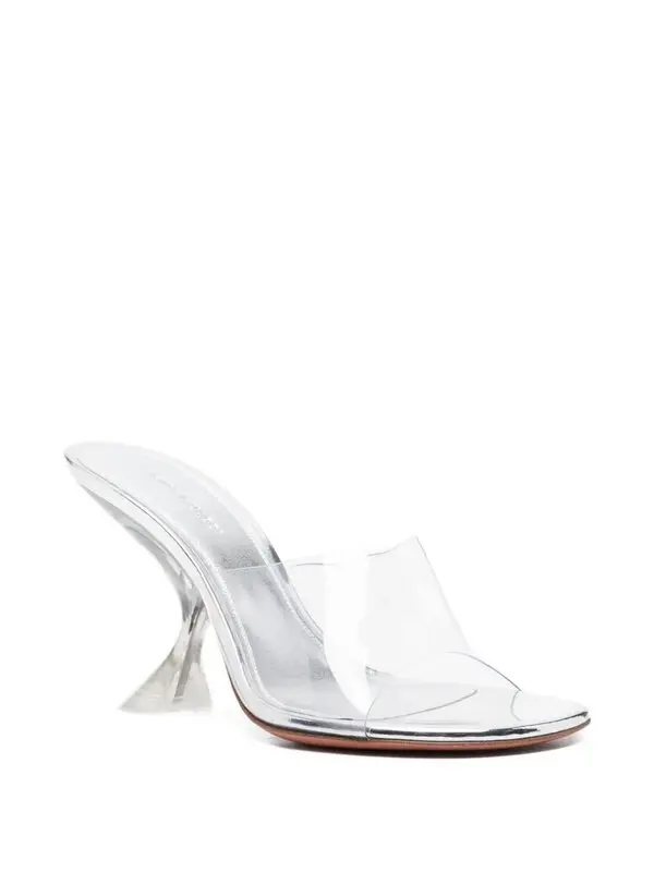 Amina Muaddi 90mm Taylor Glass Slipper Sandals