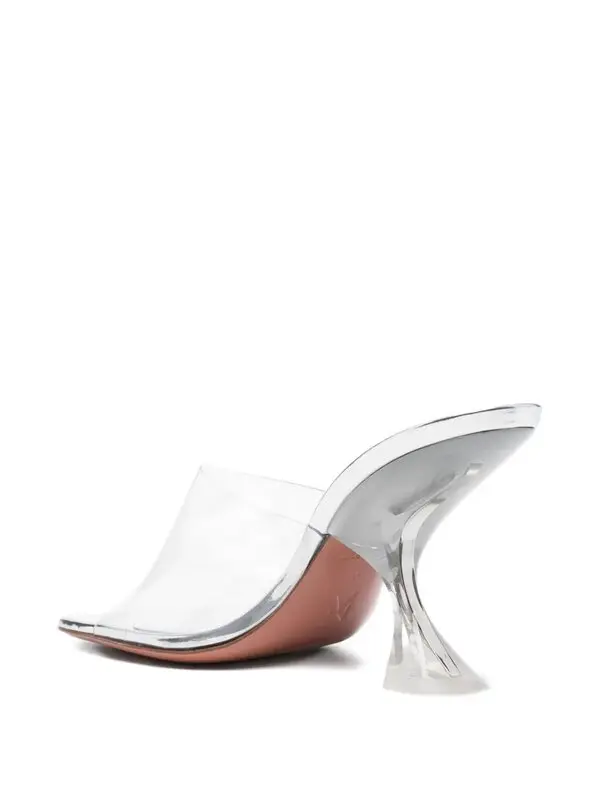 Amina Muaddi 90mm Taylor Glass Slipper Sandals