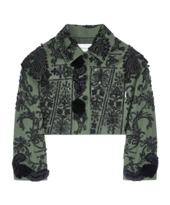 Dries Van Noten Sequin-embroidered Cotton Jacket
