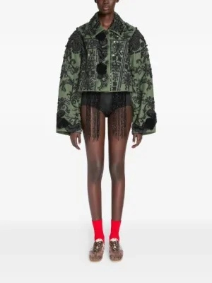 Dries Van Noten Sequin-embroidered Cotton Jacket