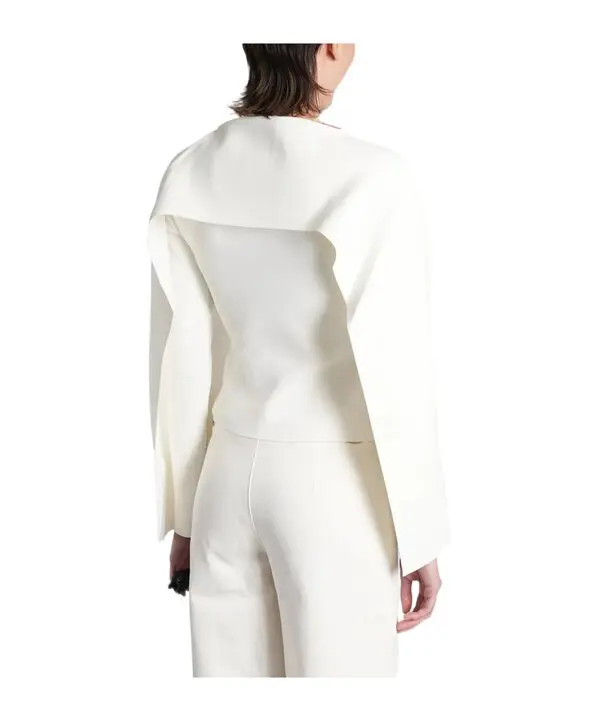 Cult Gaia Alka Cape-sleeve Blouse - White