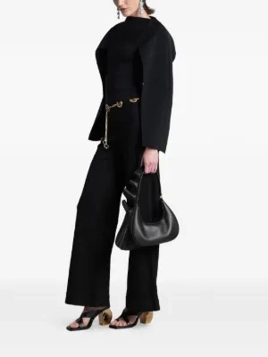 Cult Gaia Alka Cape-overlay Blouse - Black