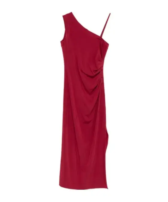 Max Mara Asymmetric Draped Midi Dress