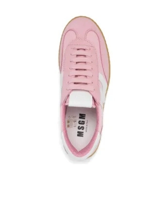MSGM Calf Leather Logo Sneakers