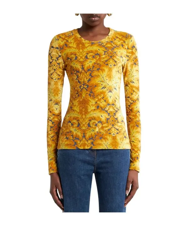 Etro Chenille Jacquard Top - Brown