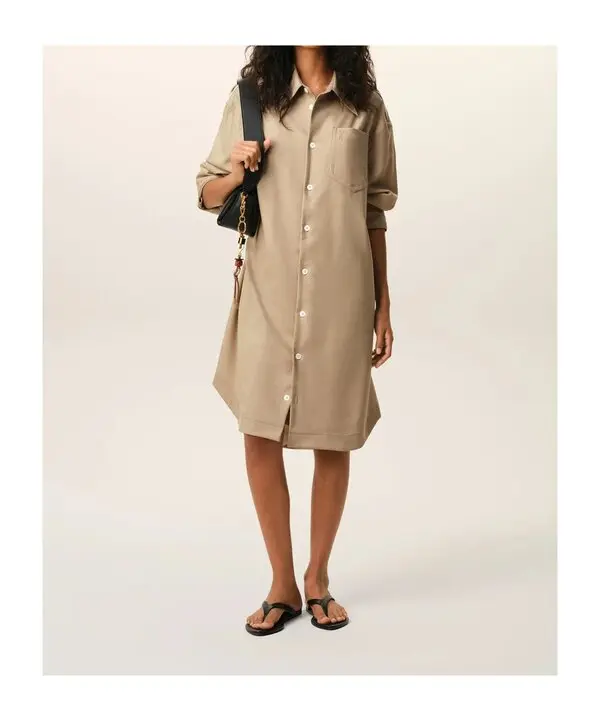 AMI Paris De Coeur Button Pocket Shirt Dress