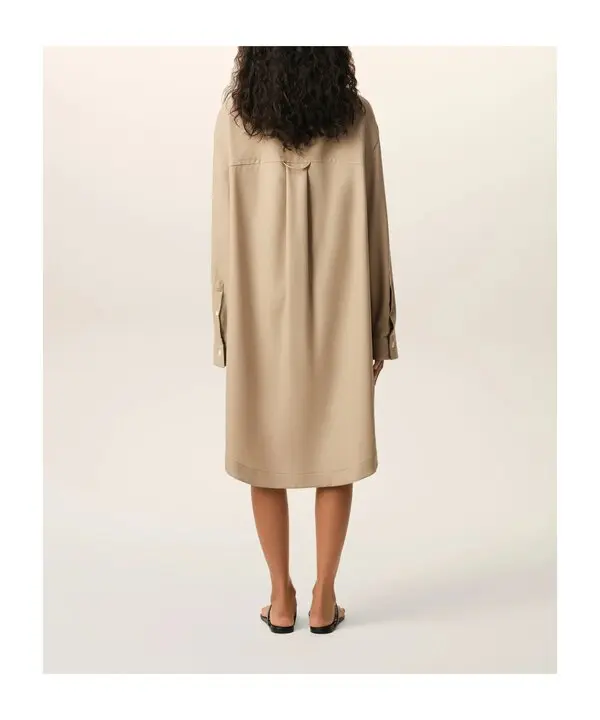 AMI Paris De Coeur Button Pocket Shirt Dress