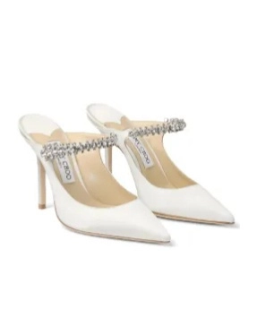 JIMMY CHOO Bing Crystal-embellished Heeled Pumps