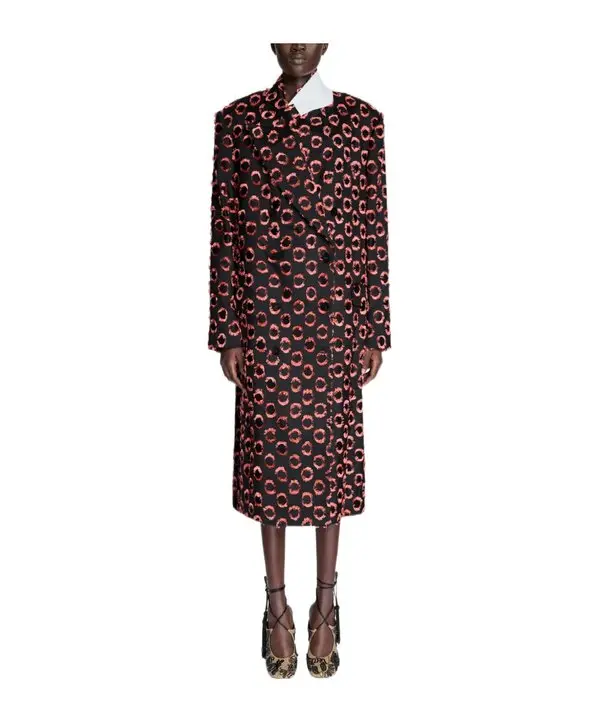 Dries Van Noten Double-breasted Patterned Coat