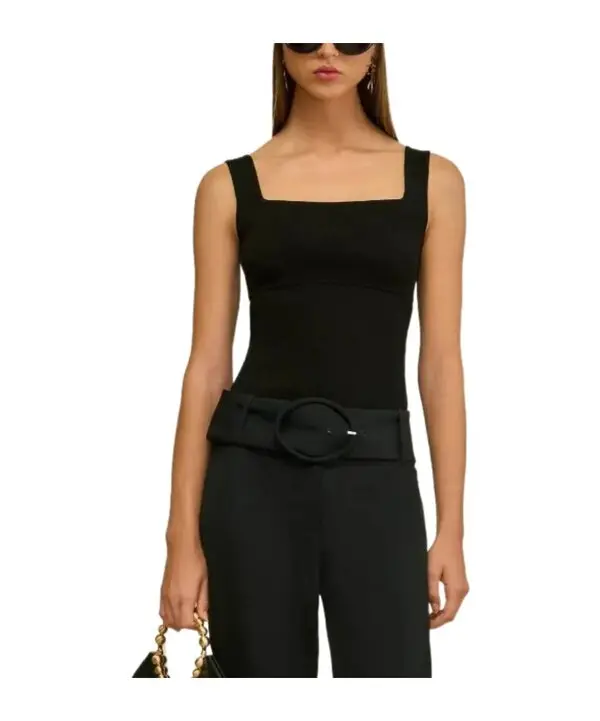 Cult Gaia Levi Square Neck Top - Black