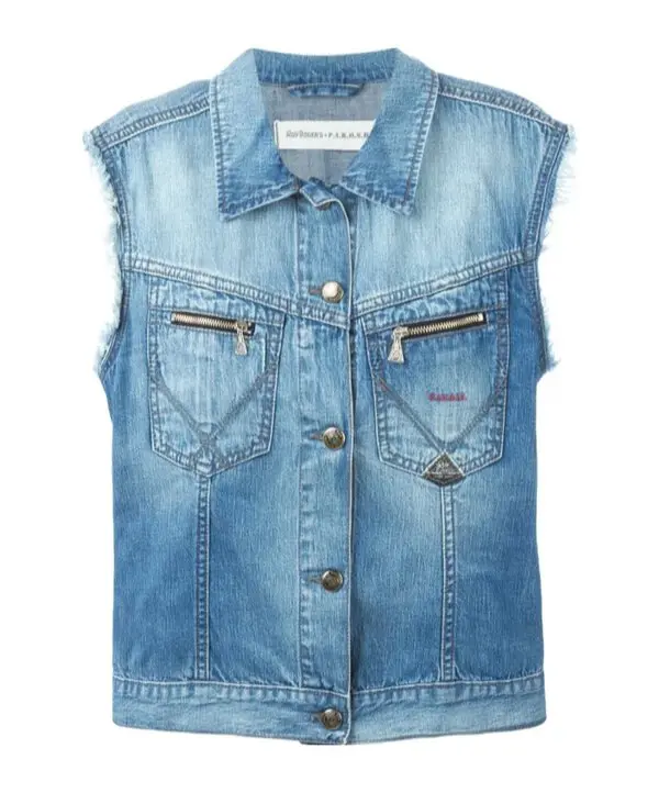 P.a.r.o.s.h Embroidered Denim Vest