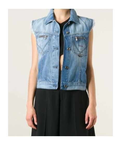 P.a.r.o.s.h Embroidered Denim Vest