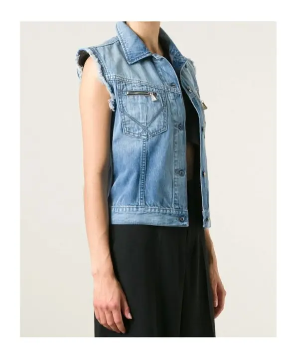 P.a.r.o.s.h Embroidered Denim Vest