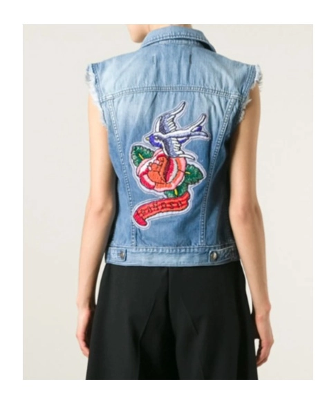 P.a.r.o.s.h Embroidered Denim Vest