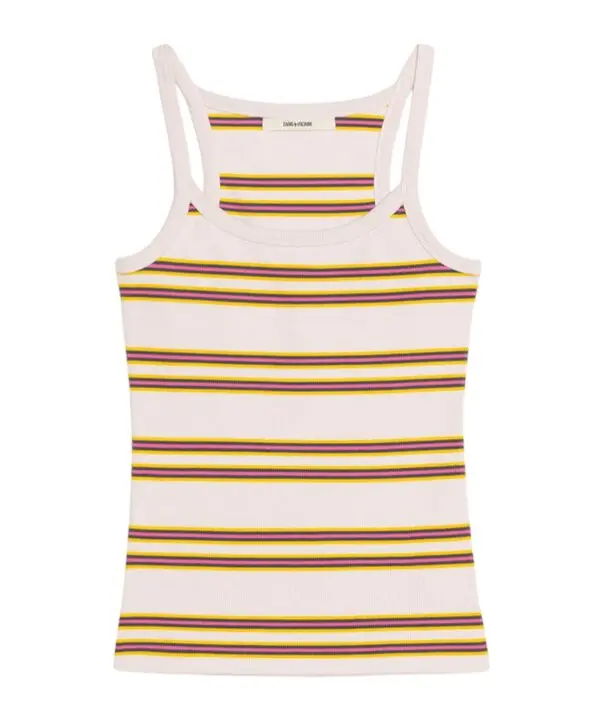 Zadig&Voltaire Striped Ribbed Tank Top - Ballet