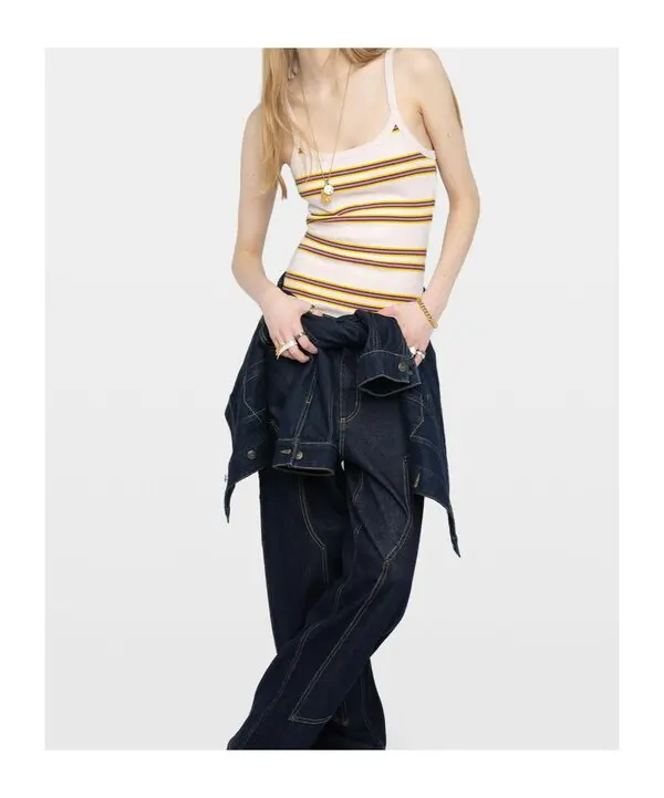 Zadig&Voltaire Striped Ribbed Tank Top