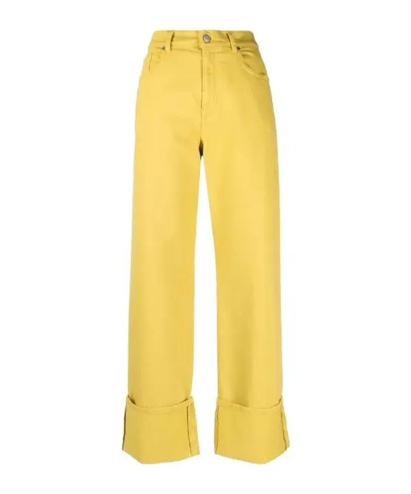 P.a.r.o.s.h Tailored Straight-leg Trousers - Yellow