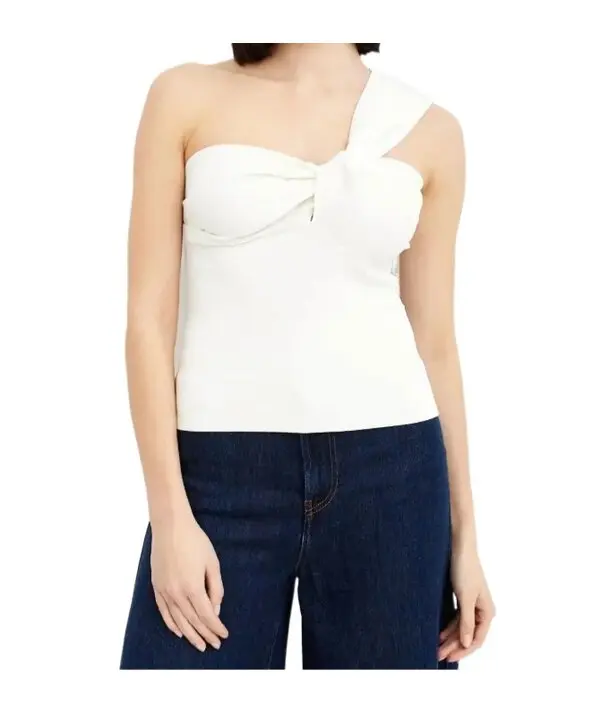 P.a.r.o.s.h Knot-detail One-shoulder Blouse