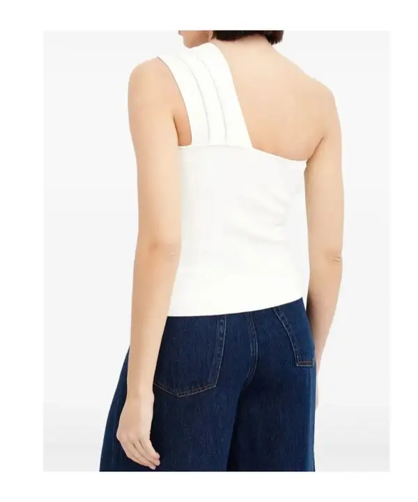 P.a.r.o.s.h Knot-detail One-shoulder Blouse
