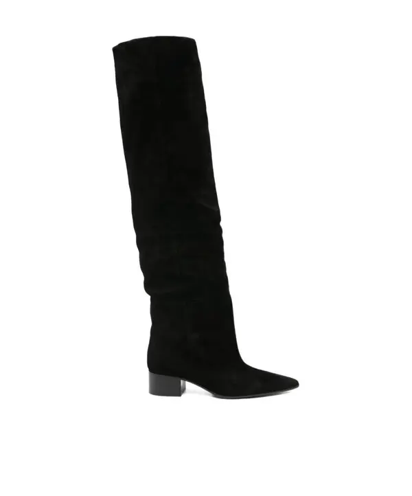 Khaite 40mm Pointed-toe Suede Boots