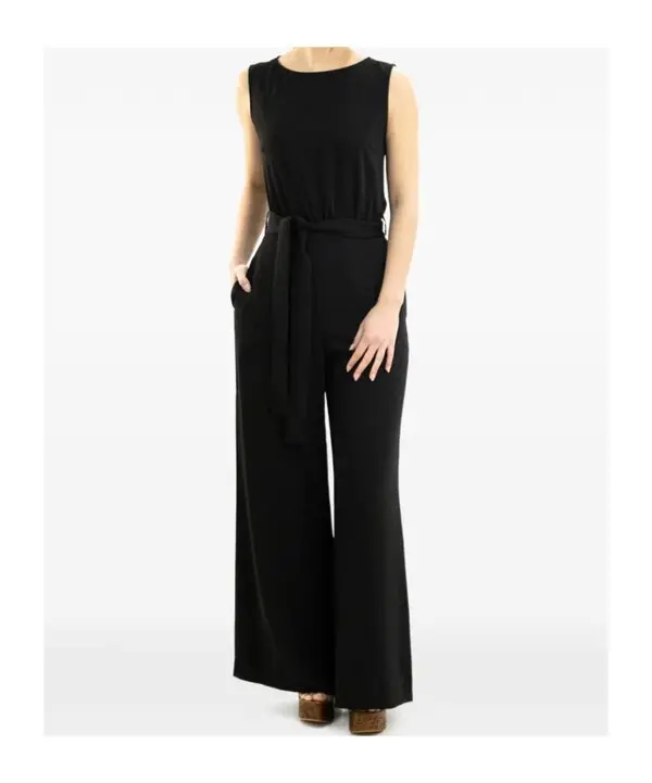P.a.r.o.s.h Tie-waist Jumpsuit - Black