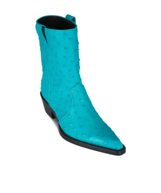Khaite Ostrich Short Boots