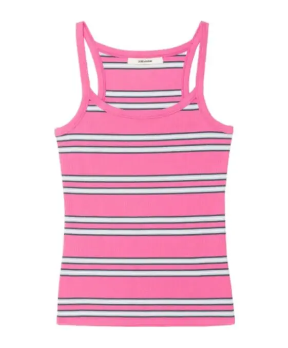 Zadig&Voltaire Striped Rib Top - Pink