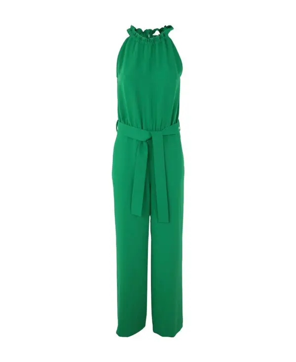 P.a.r.o.s.h Belted Halterneck Jumpsuit - Green