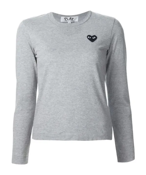 Play Comme Des Garcon Play Comme Des Garçons Long-sleeve T-shirt With Embroidered Heart Emblem