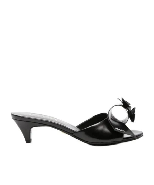 Prada 50mm Floral-appliqué Mules