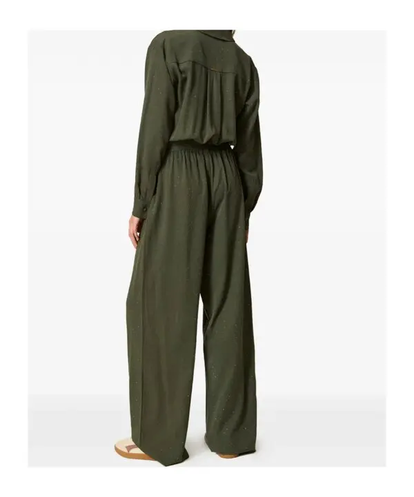 TWINSET Stud-embellished Twill Jumpsuit