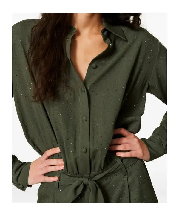 TWINSET Stud-embellished Twill Jumpsuit