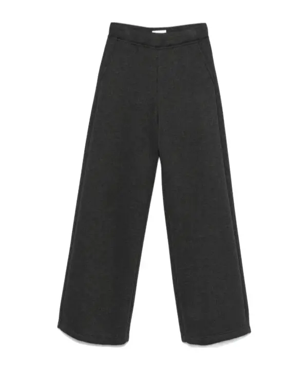 P.a.r.o.s.h Mélange Effect Stretch-jersey Wide Leg Trousers