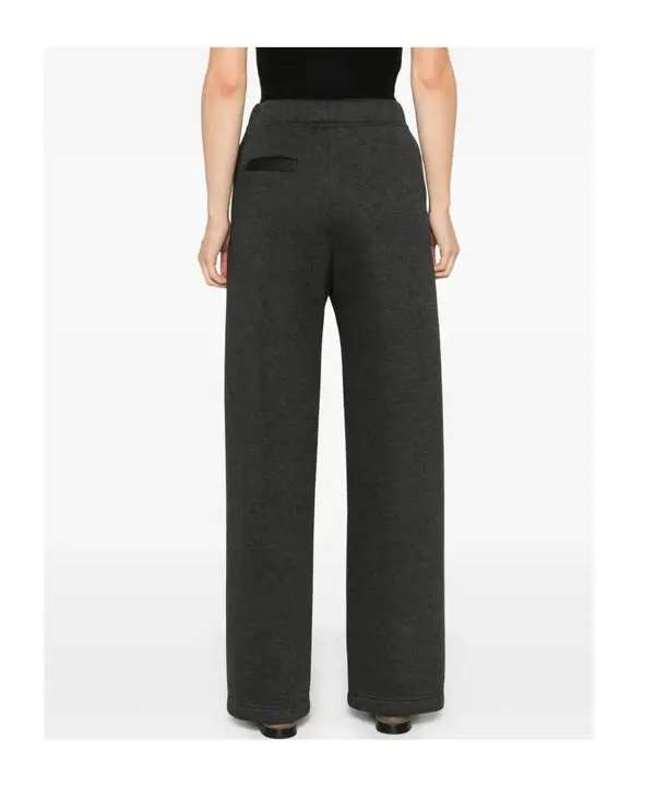 P.a.r.o.s.h Mélange Effect Stretch-jersey Wide Leg Trousers