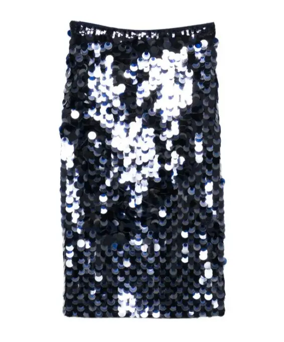 P.a.r.o.s.h Sequin Pencil Skirt - Black