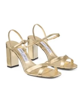 JIMMY CHOO Elsy Crossover-strap Heeled Sandals