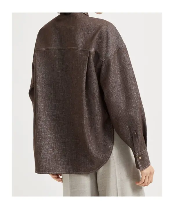 Brunello Cucinelli Long Sleeved Curved Hem Shirt
